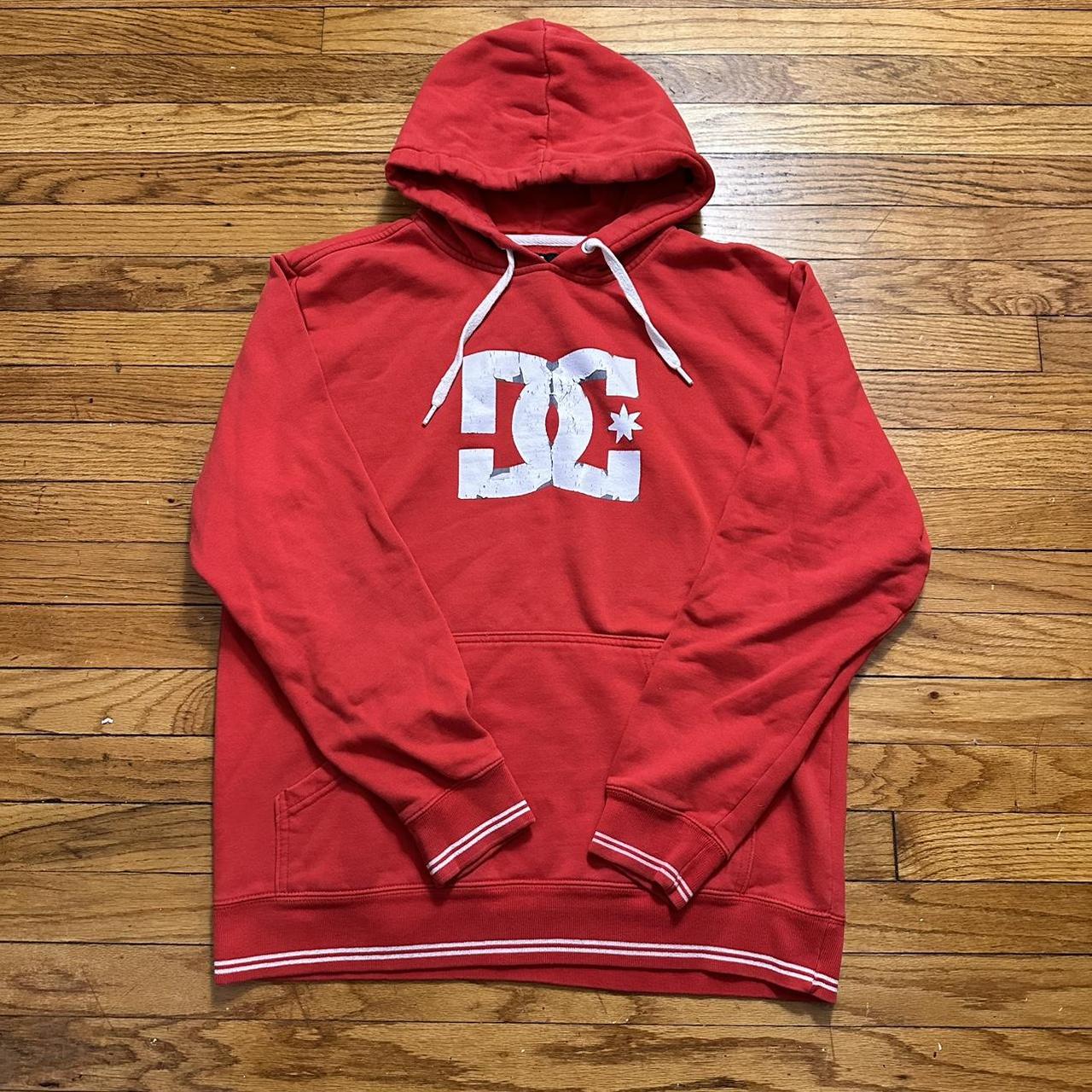 Vintage y2k dc hoodie. Very cool some cracking on... - Depop
