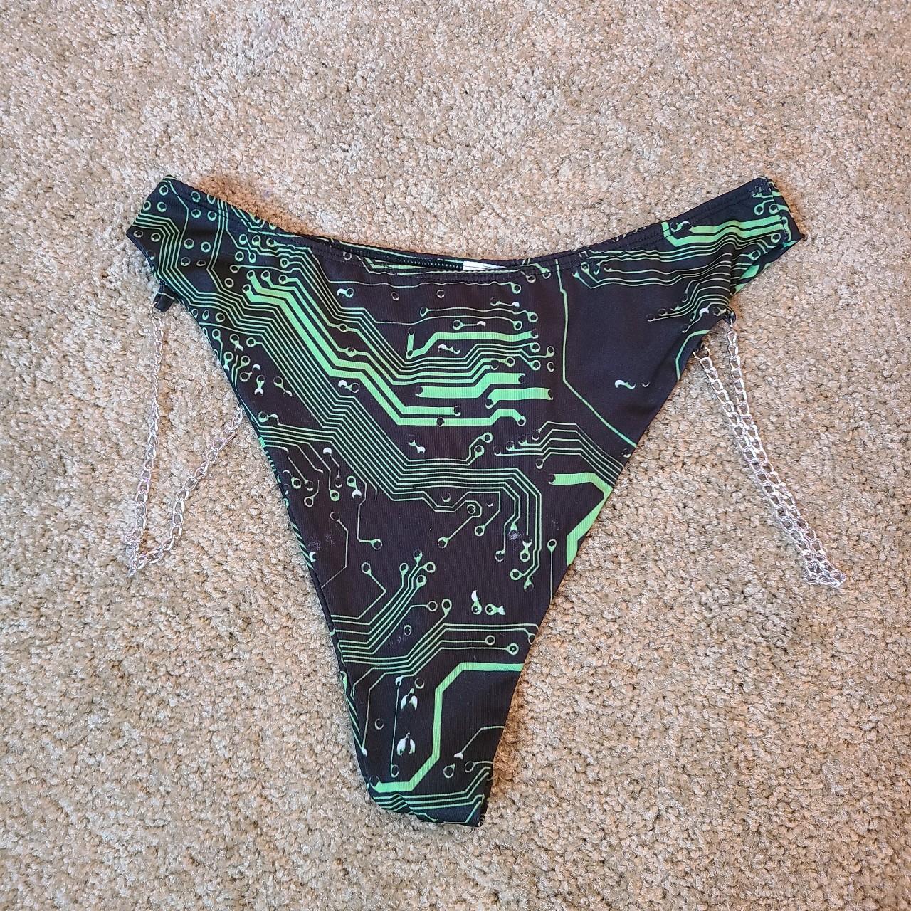 matrix high cut rave bottoms with hip chains. worn... - Depop