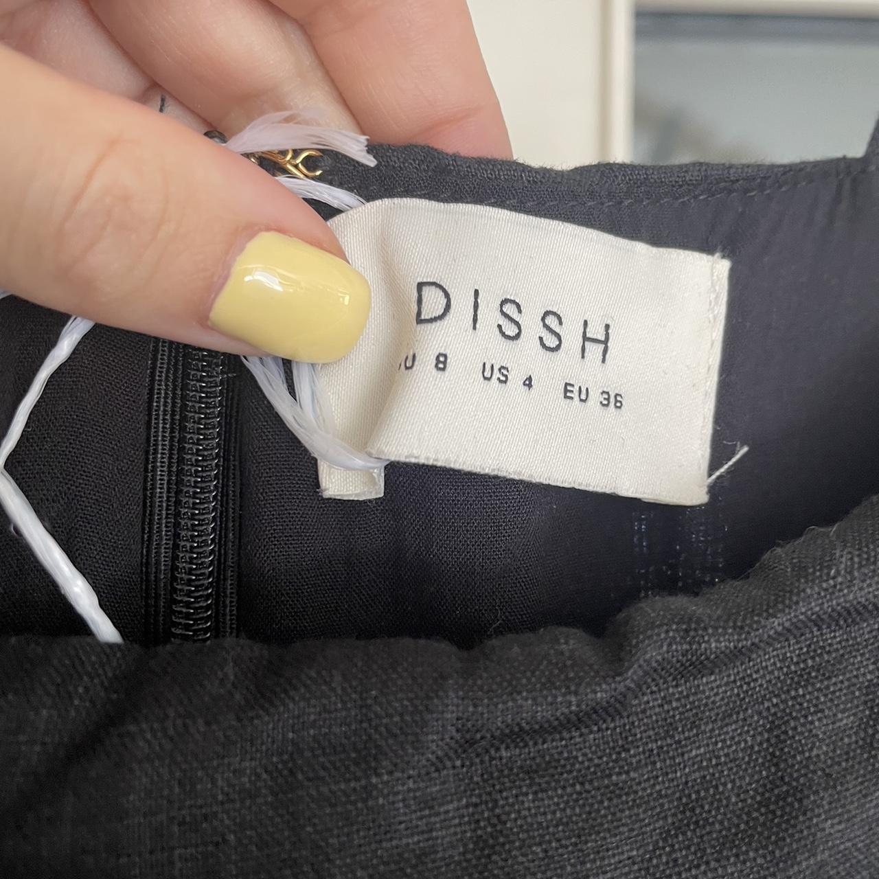 DISSH black linen peplum top #dissh #disshtop... - Depop