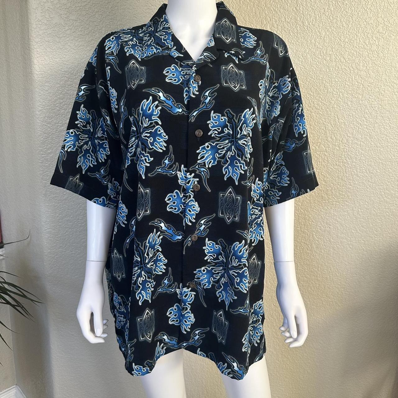 Pineapple Connection 2000s Button Up Large Size... - Depop