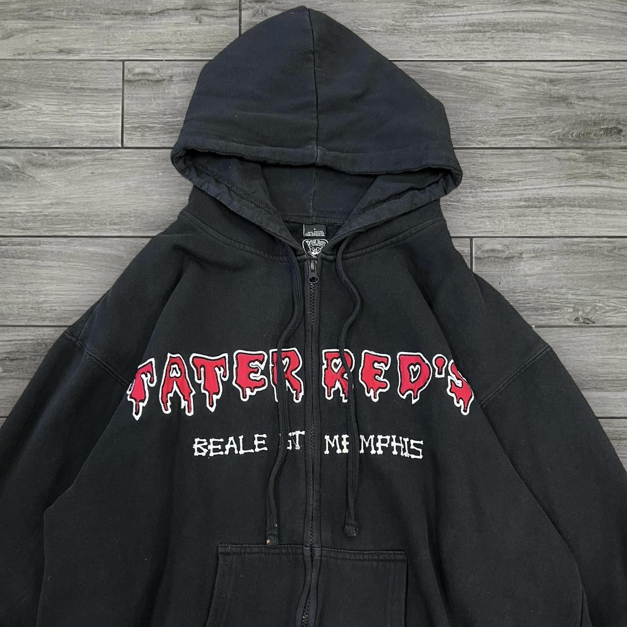 Vintage Y2K Goth Grunge Tater Red’s Memphis Zip Up... - Depop