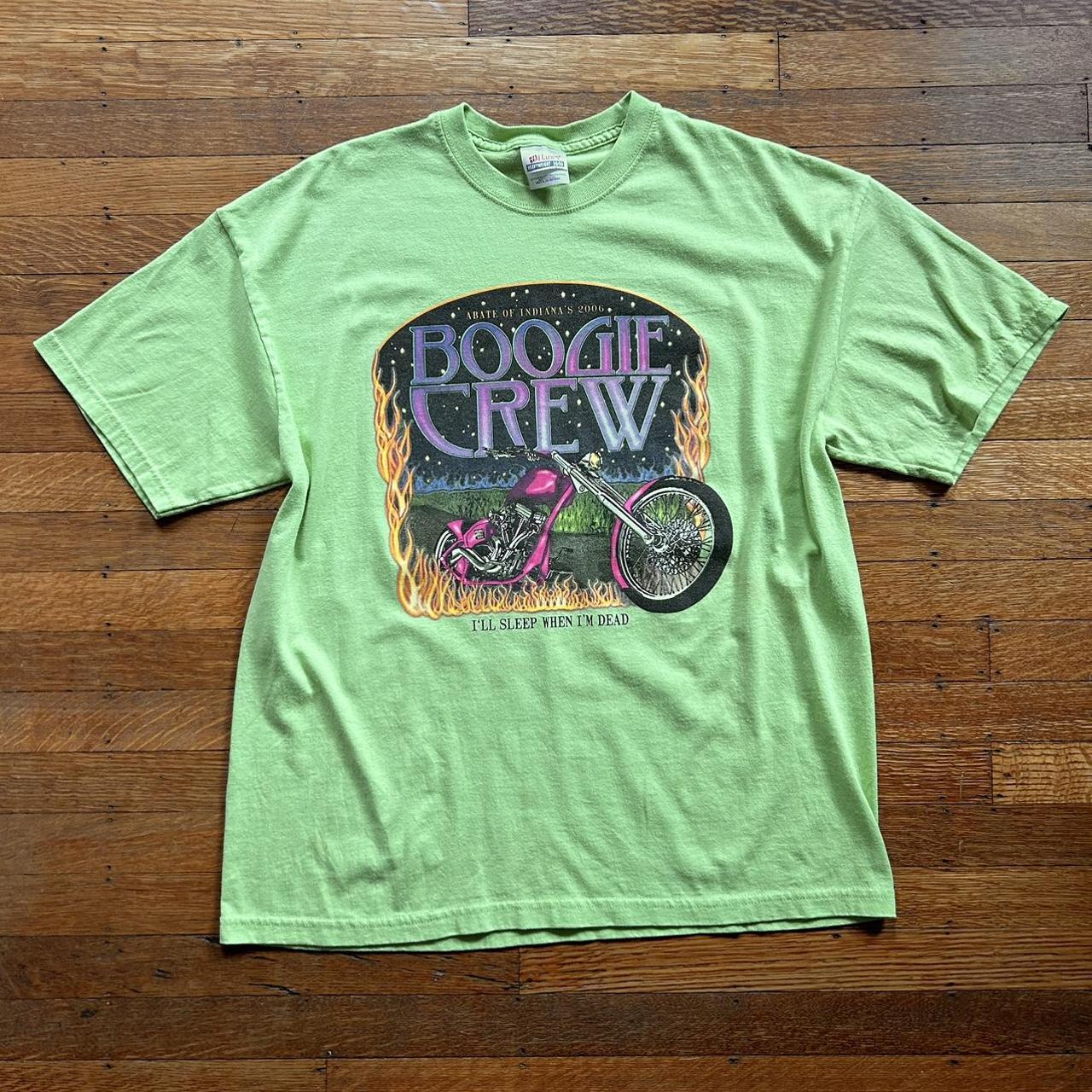 Boogie motorcycle rally tee sz large - Depop