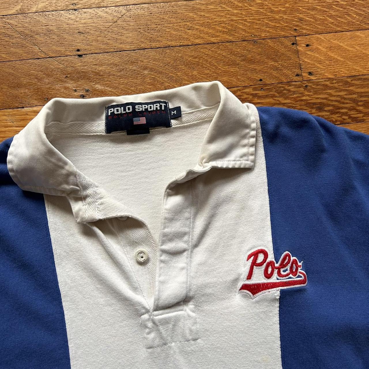 Vintage Polo Sport collard sweatshirt sz Medium - Depop