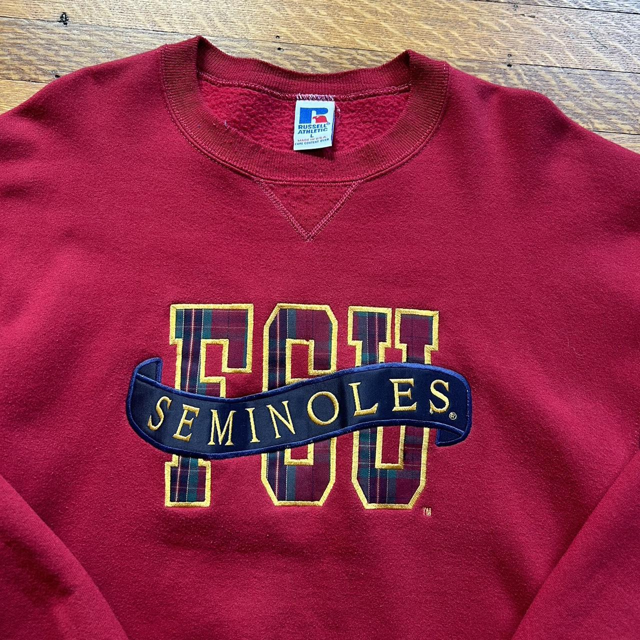 Vintage 90s FSU seminoles Russell crewneck... - Depop
