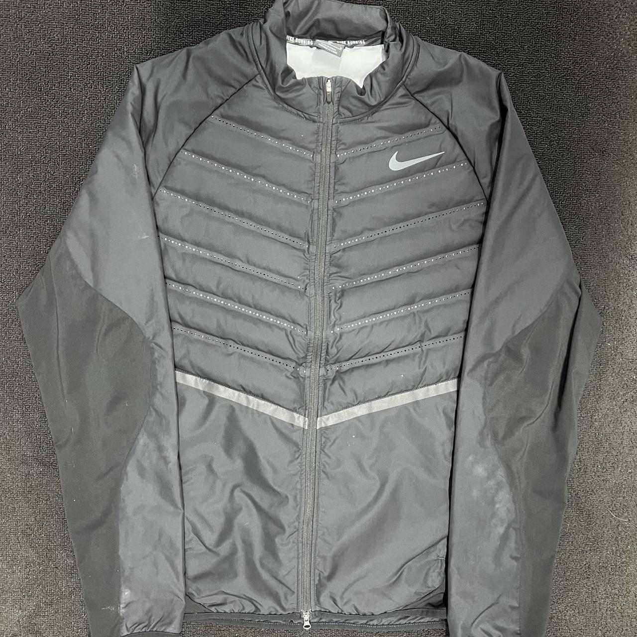 Nike Aeroloft Down Running Jacket size Medium Black... | Depop