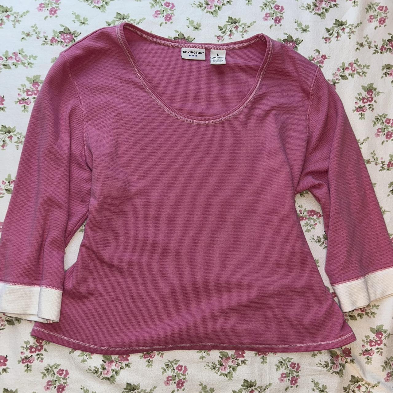 -2000s Hot pink top -Brand: Covington -Size: S-M - Depop