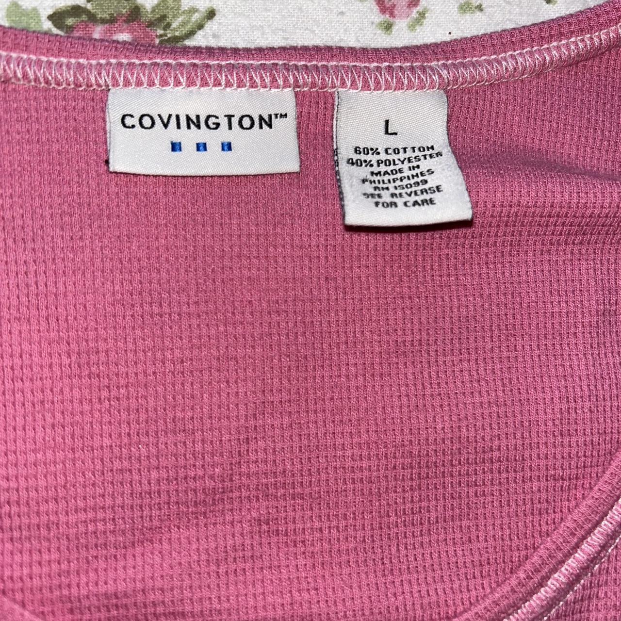 -2000s Hot pink top -Brand: Covington -Size: S-M - Depop