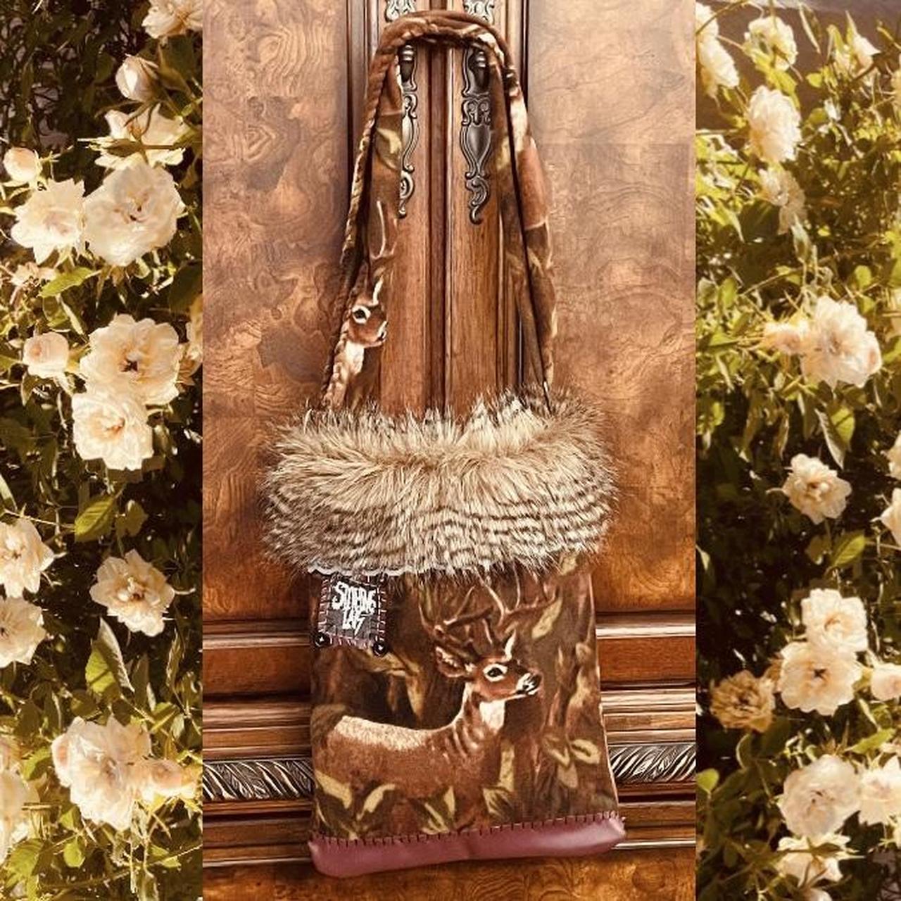 hand made Large deer print bag 🦌 Pleather inside and... - Depop