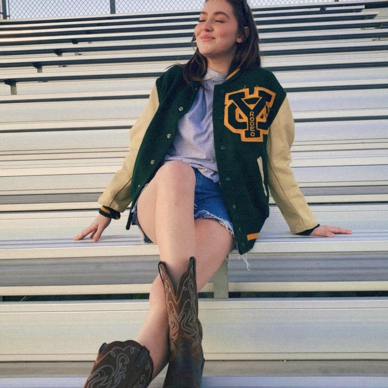 "colt" vintage rodeo varsity letterman jacket; FNL... - Depop