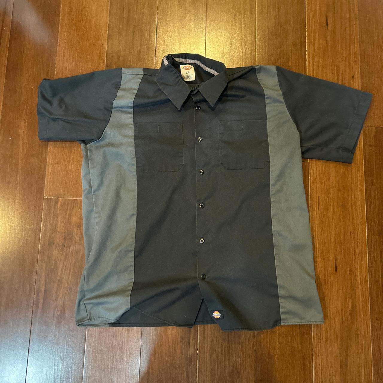 Dickies black and grey work shirt #workwear | Depop
