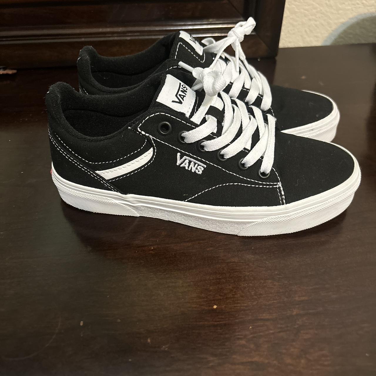 Black Vans sneakers size 6 - Depop