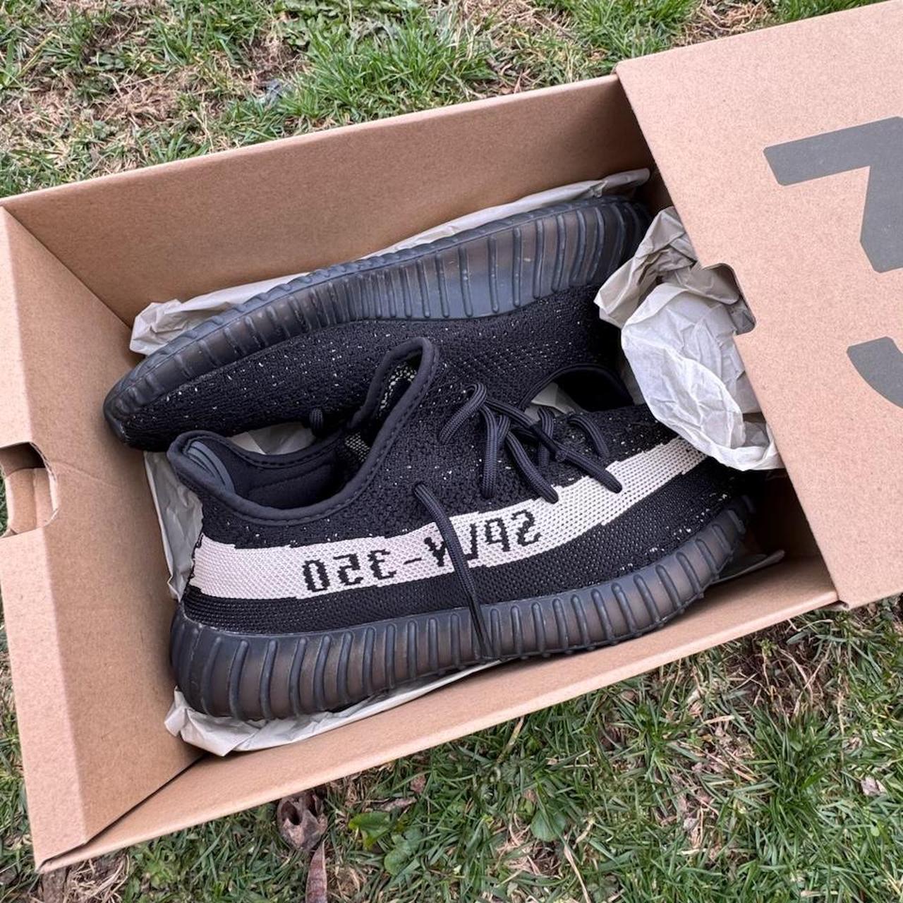 Yeezy 350 Boost V2 “Oreo” Worn Once, little signs... | Depop