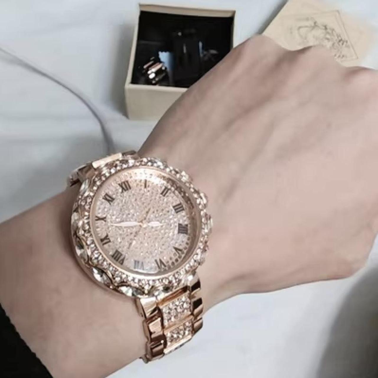 Rose-Gold Sparkling Watch #fashion #luxury #watch... - Depop