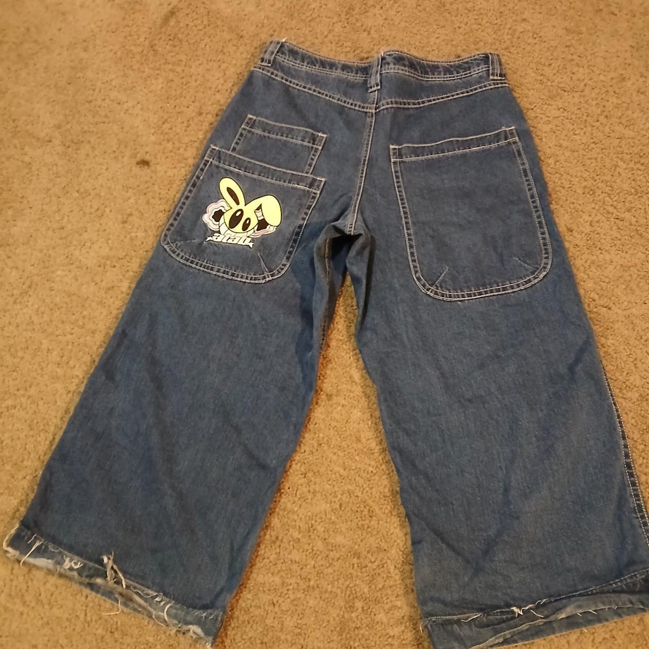 Dark blue alab jeans Hella baggy I hemmed it to 32... | Depop