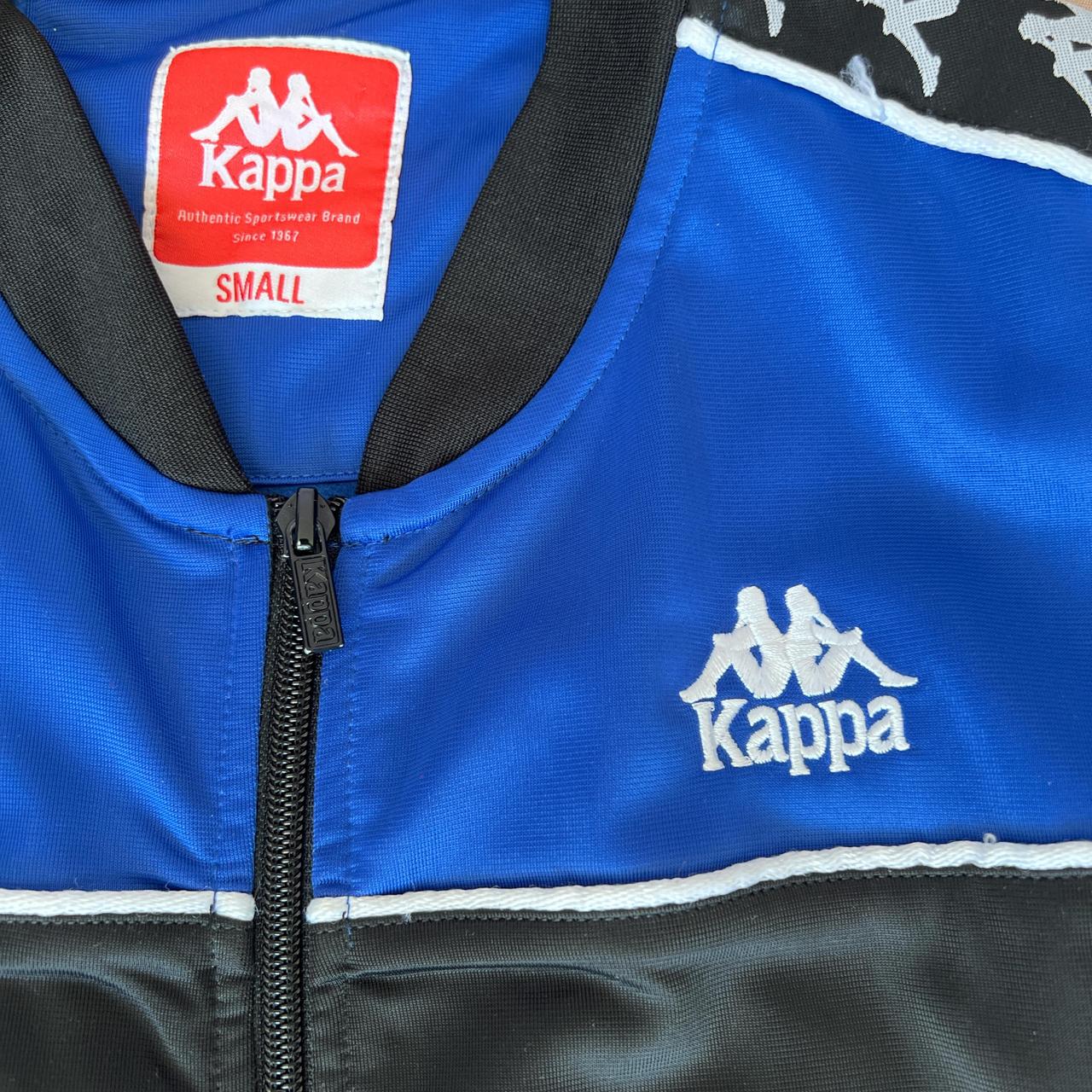 Retro Kappa jacket with collar and sleeve... - Depop