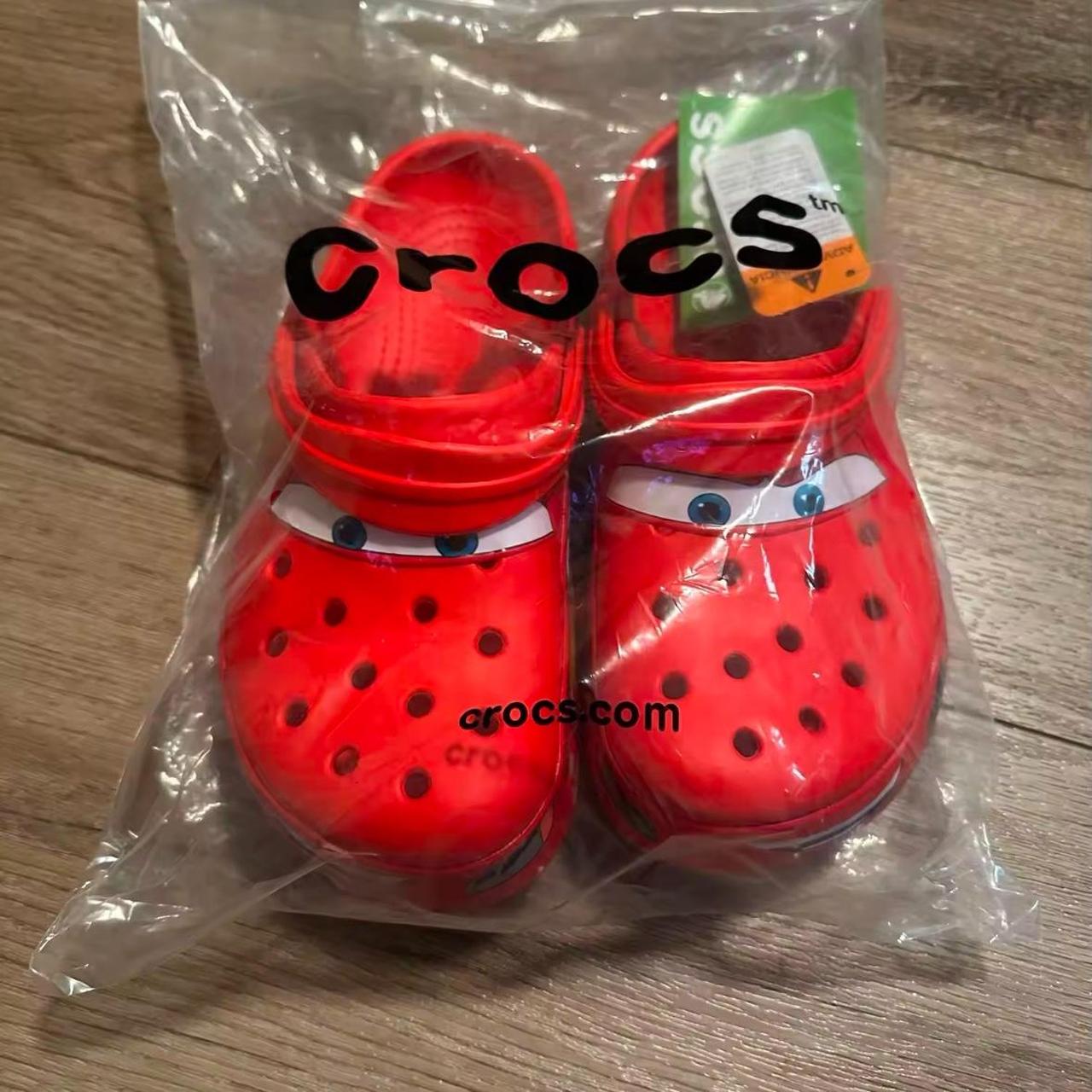 Red Crocs x Cars clogs #Cars - Depop
