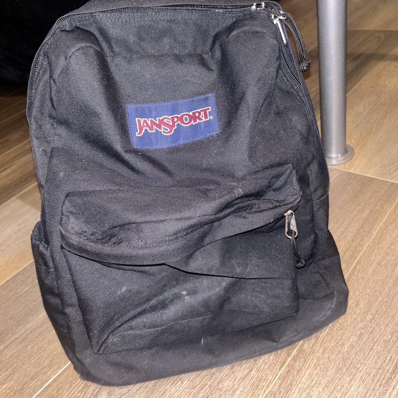 Black jansport backpack - Depop