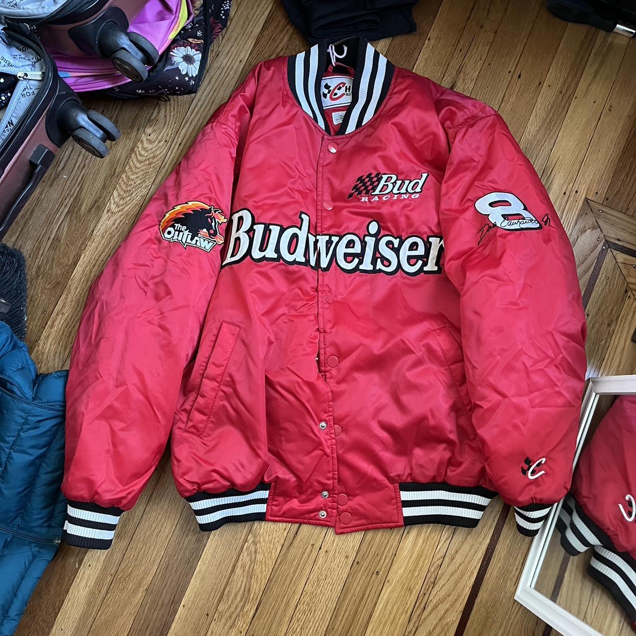 Amazing authentic Budweiser racing jacket Size L-XL - Depop
