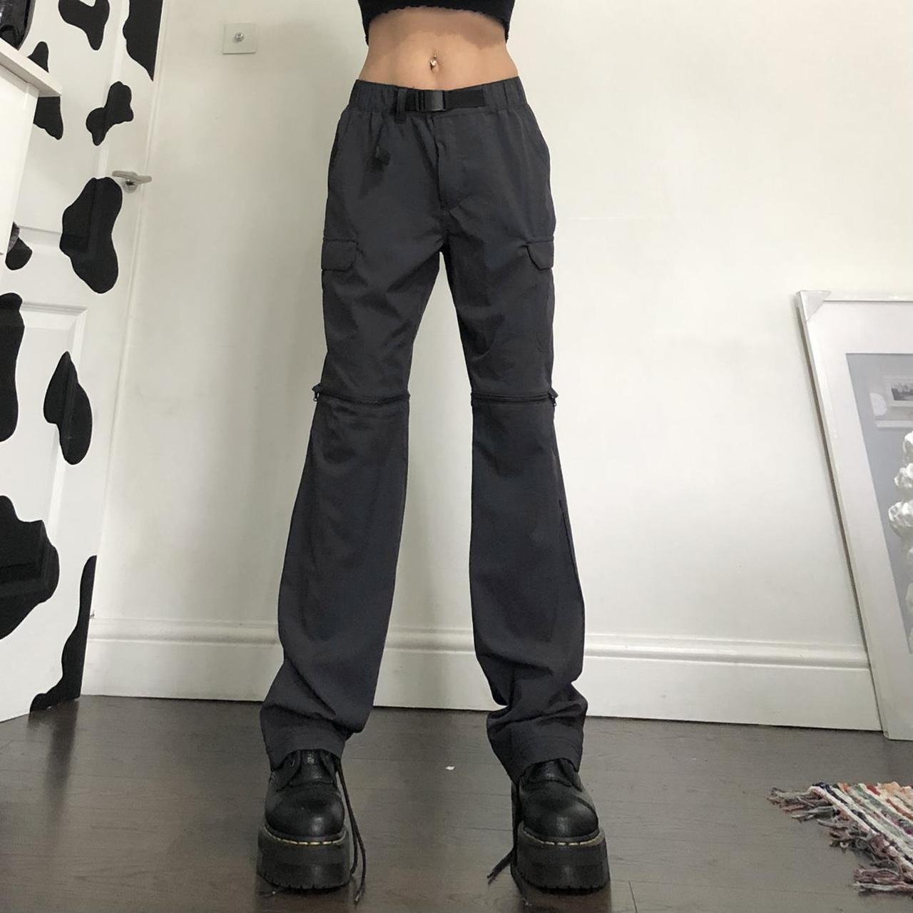 Grey Cargo Trousers Casual Lightweight Outdoor Pants Depop