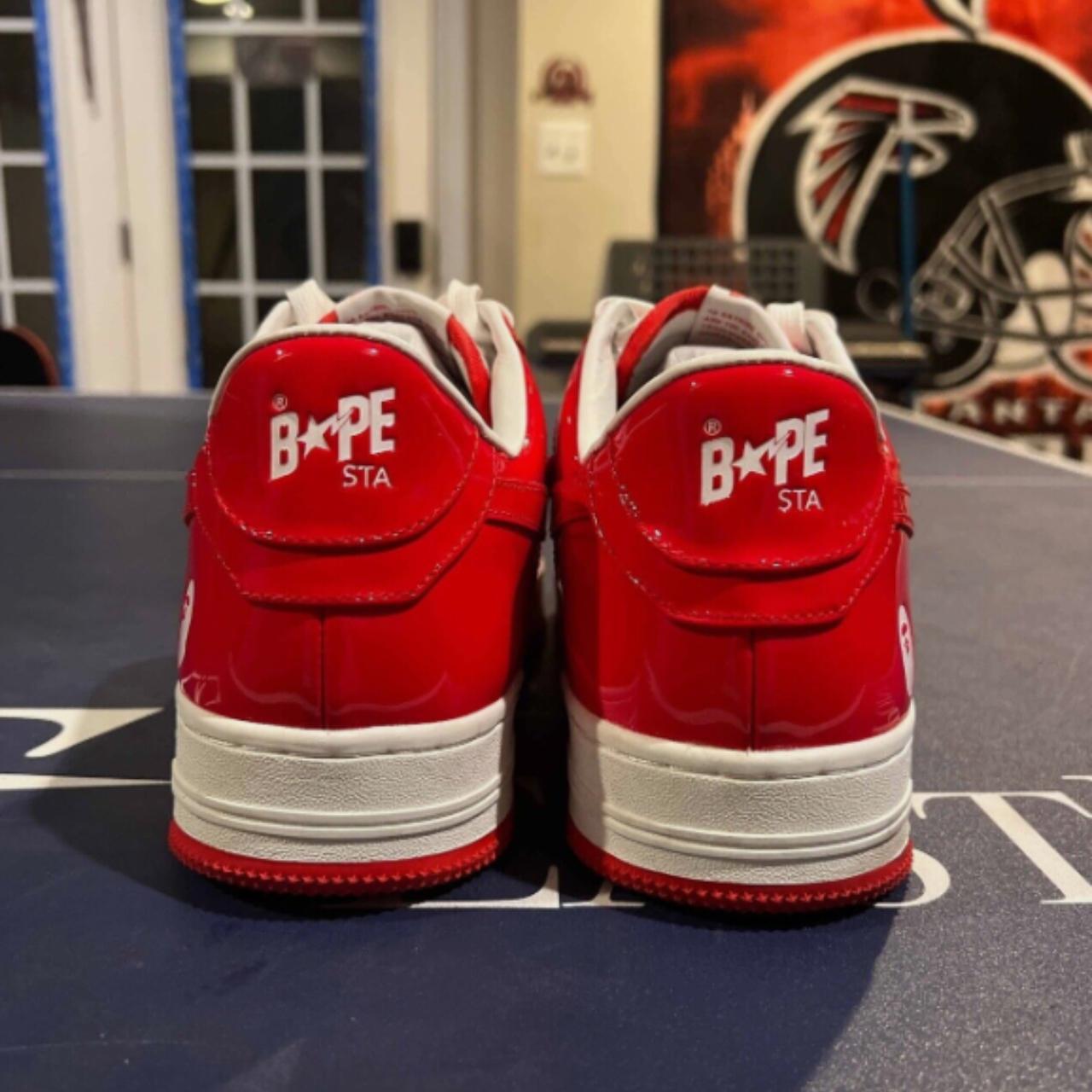 Red and White Bapestas. Perfect for summer and going... - Depop