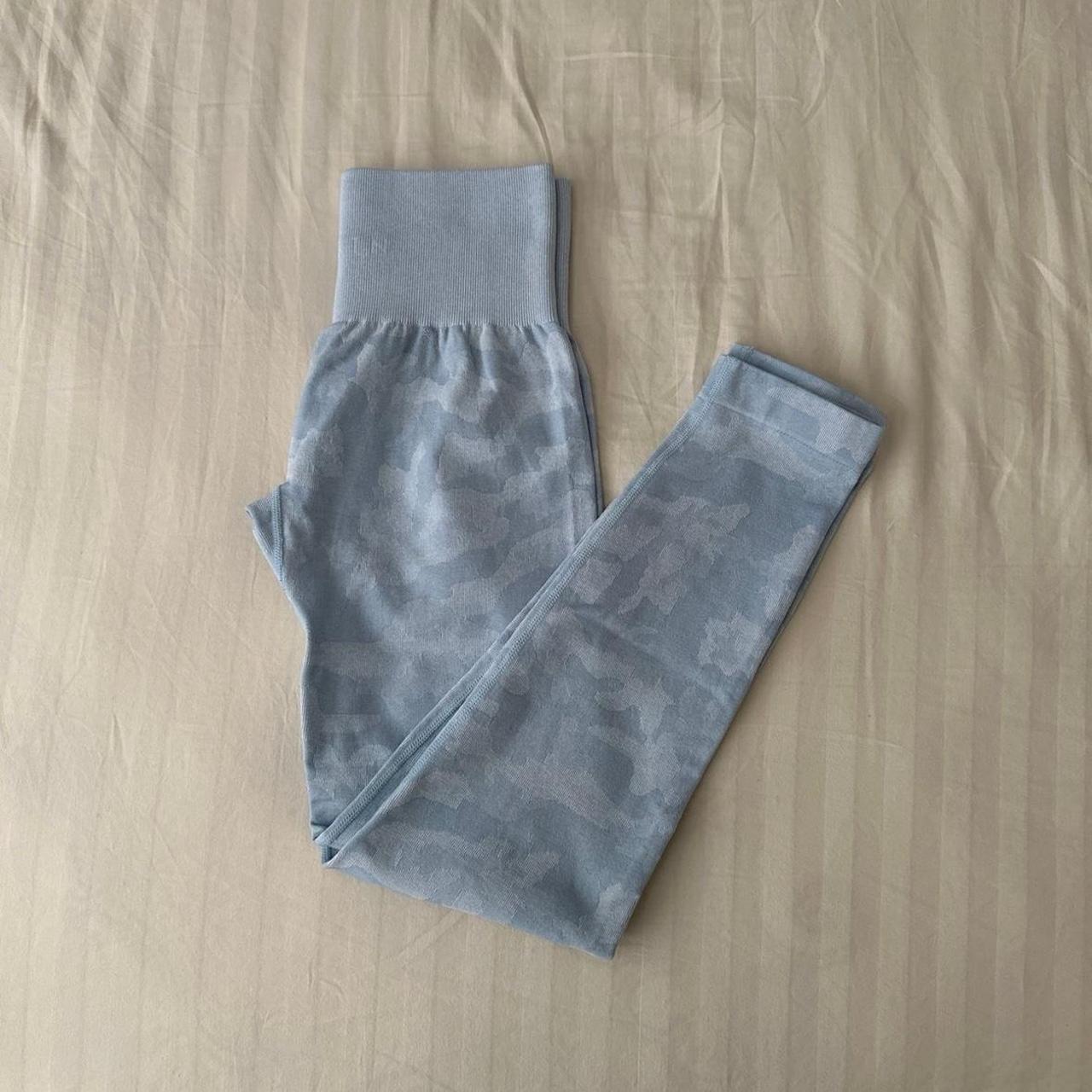 Nvgtn icy blue camo seamless leggings Size... - Depop
