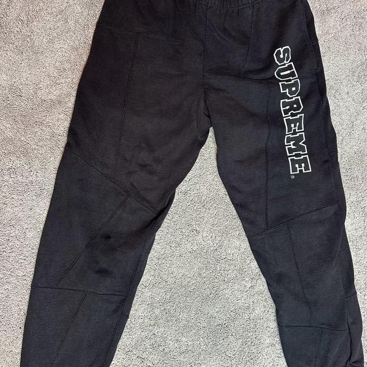 Black Supreme sweats $85 obo flexible with offers - Depop