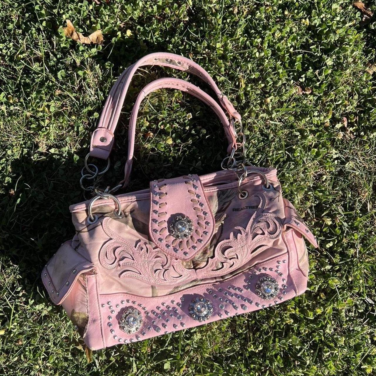 For NAE (HOLD) sparkly Pink camo REAL TREE purse... - Depop