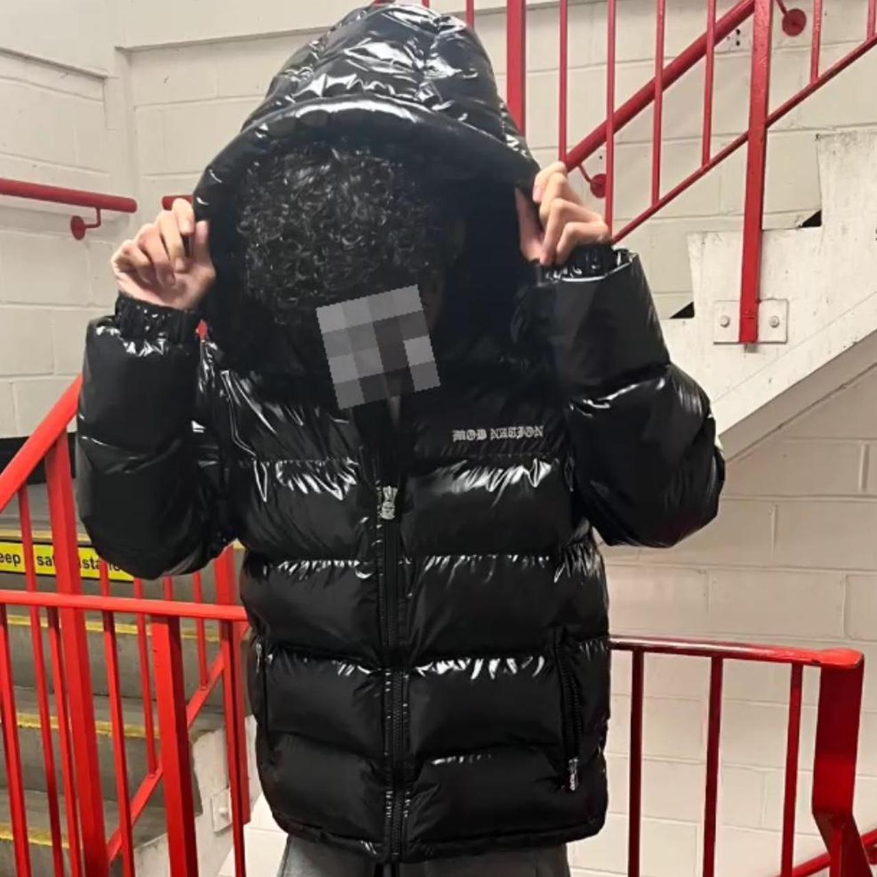 Black mobnation coat, size M, worn once ,perfect... - Depop