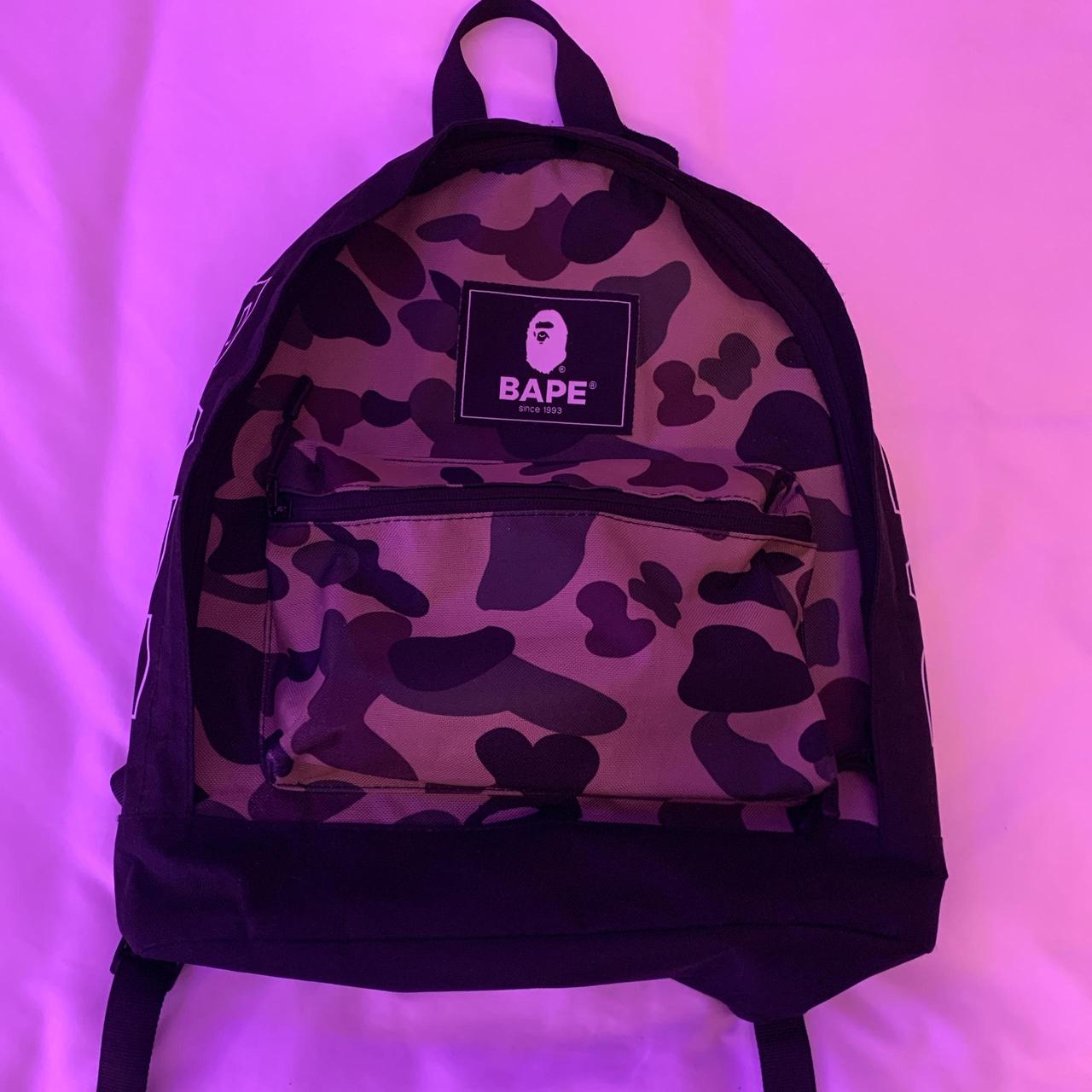 BAPE backpack Left strap almost ripped off that’s... - Depop