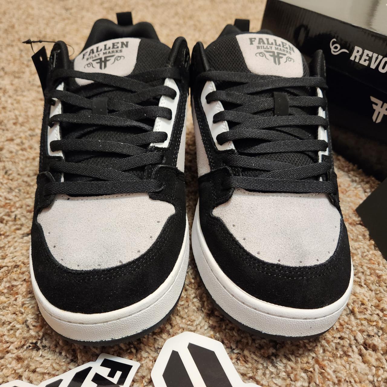 Fallen Revolver Skate Shoes Size 12 Black & White... - Depop