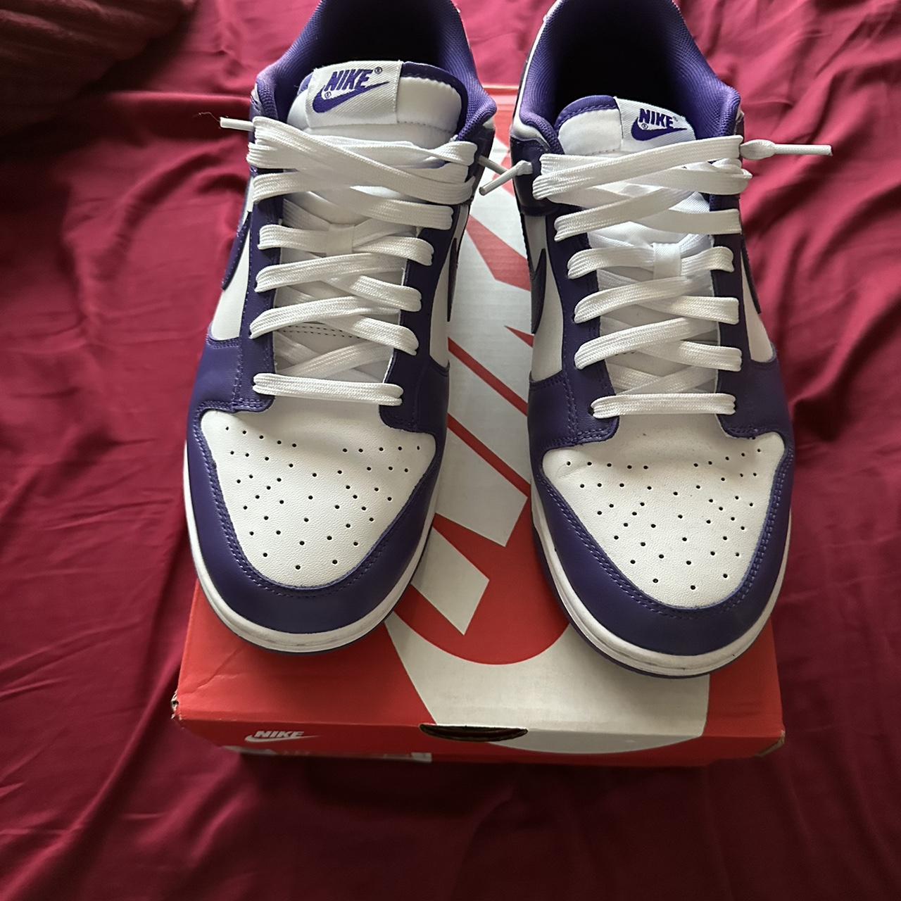 Purple Nike dunks - Depop