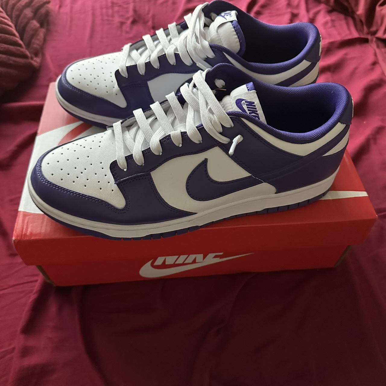Purple Nike dunks - Depop