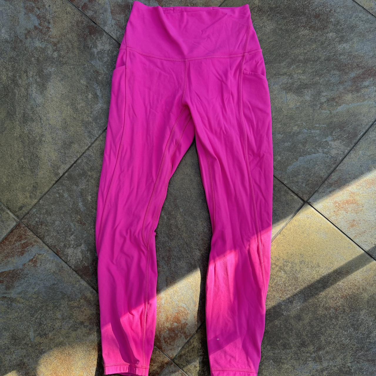 Hot pink Lululemon leggings Size – 6 Condition –... - Depop