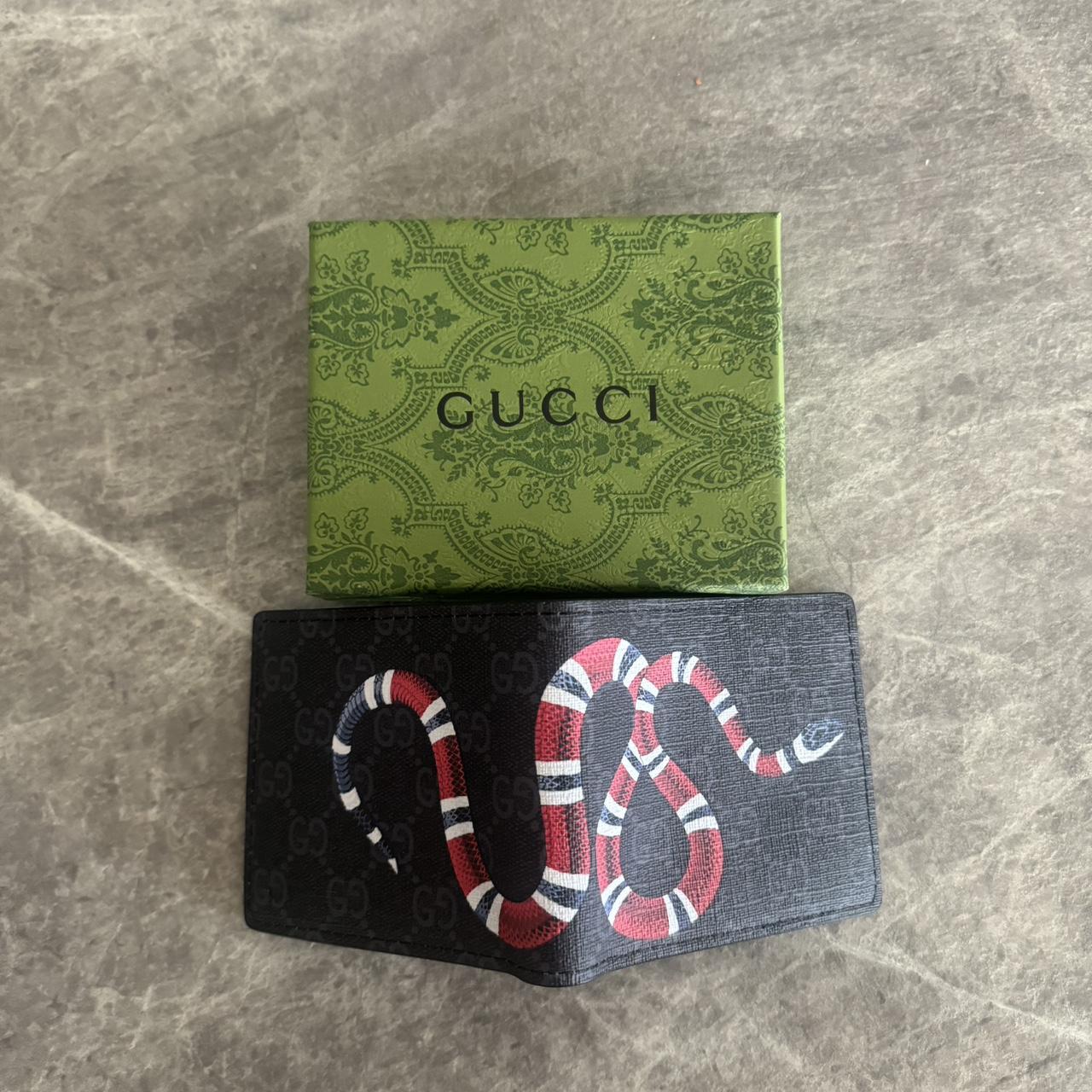 Gucci Snake Wallet Black Color With Box - Depop