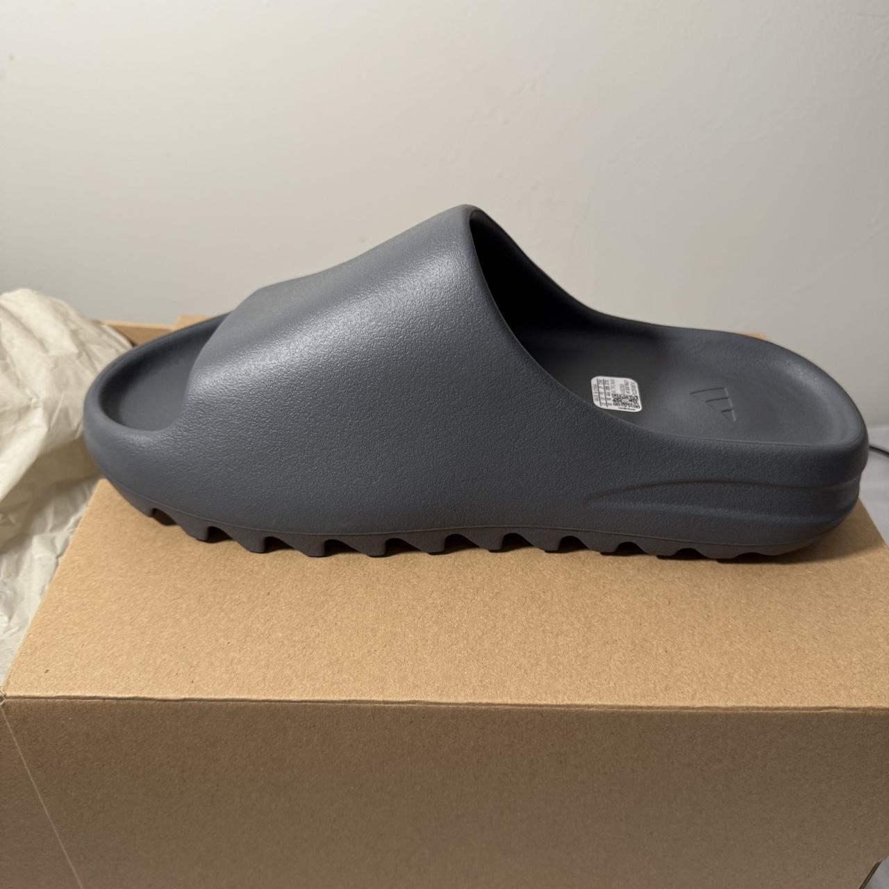 Yeezy Slides, slate grey color - Depop