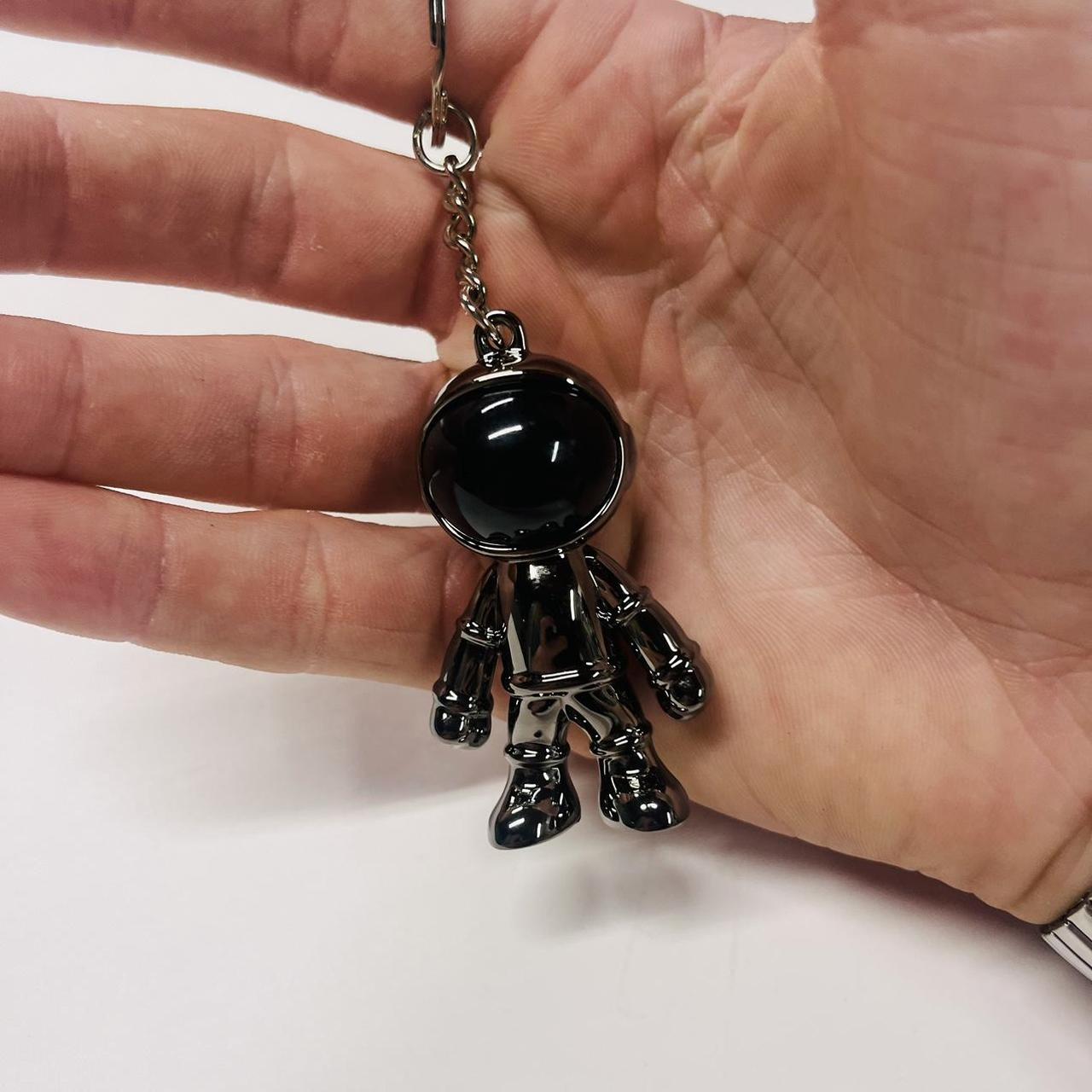 2k 2000s black astronaut keyring for keychain unique... - Depop
