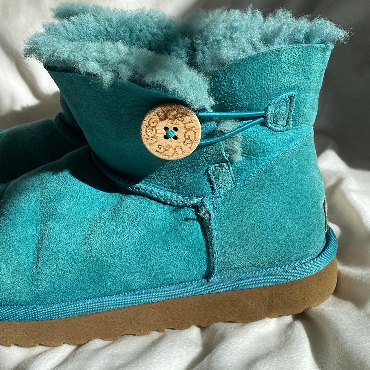 UGGs mini Bailey button - teal - never worn outside,... - Depop