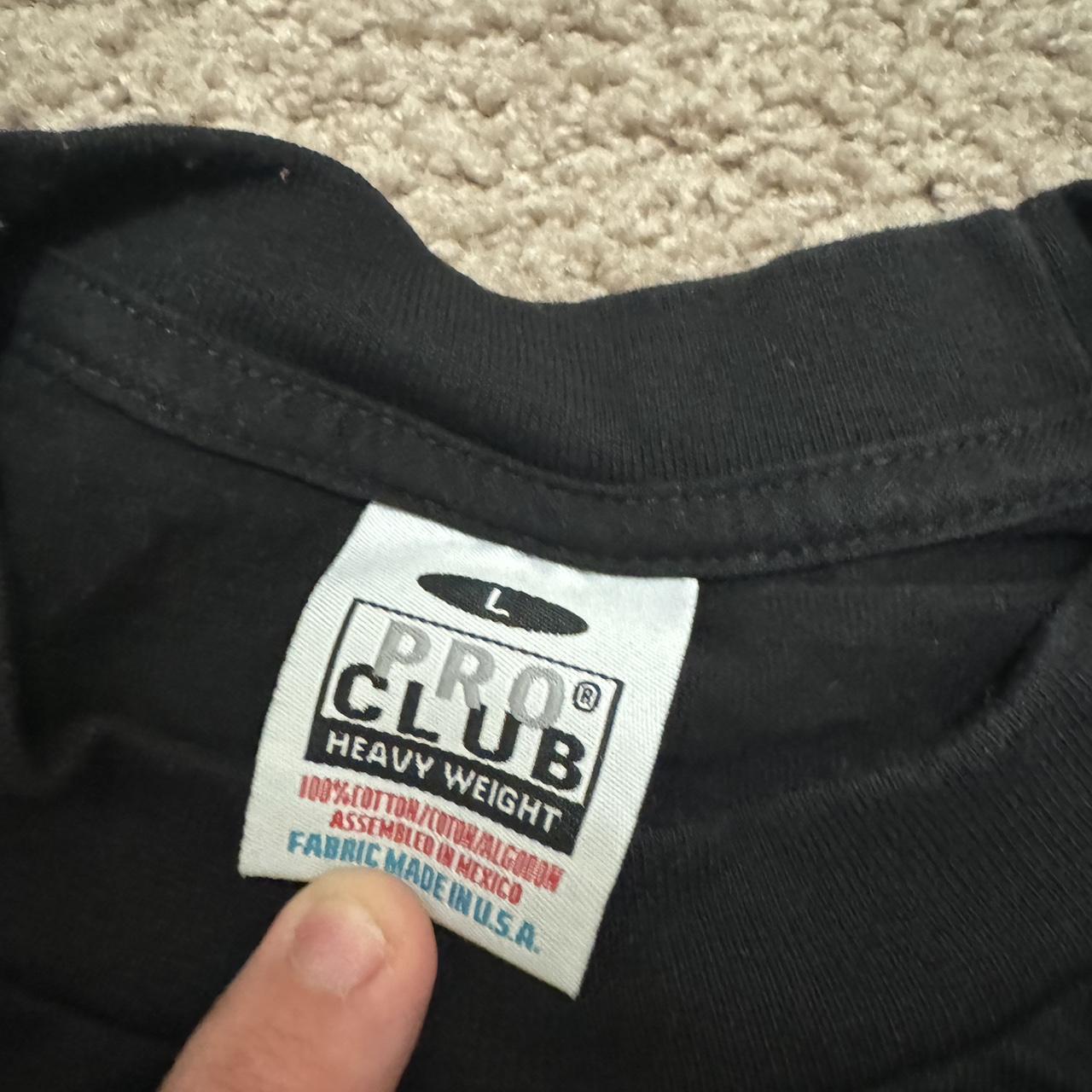 Black pro club heavy material Large Good... - Depop