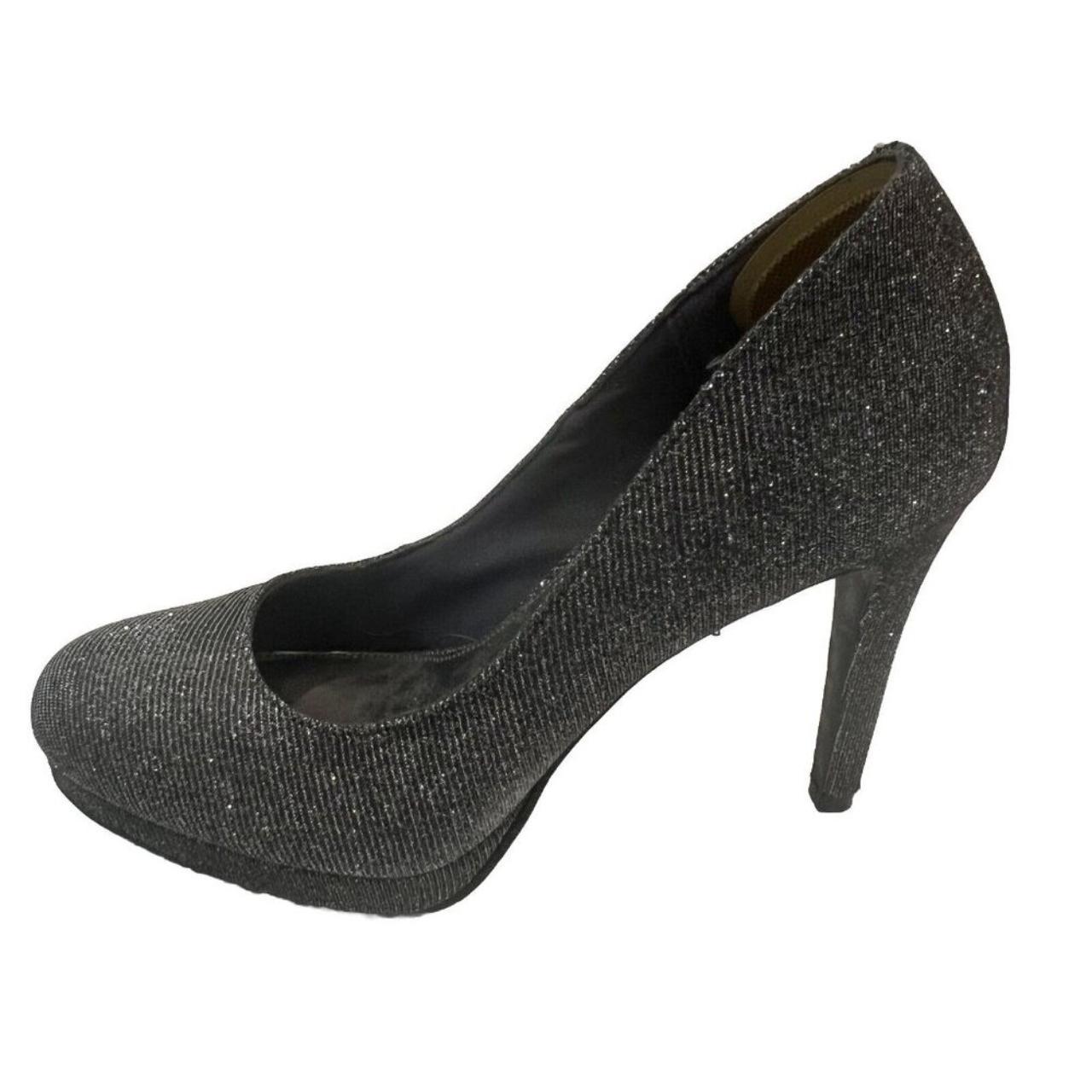 Fioni Night Women’s Heels Size 9.5 Silver Sparkly... | Depop