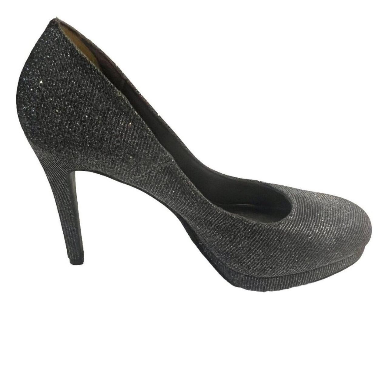 Fioni Night Women’s Heels Size 9.5 Silver Sparkly... | Depop