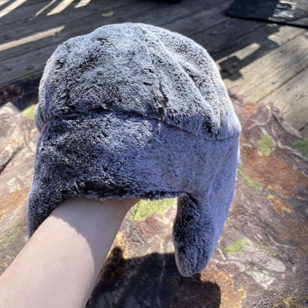 gray trapper hat - Depop