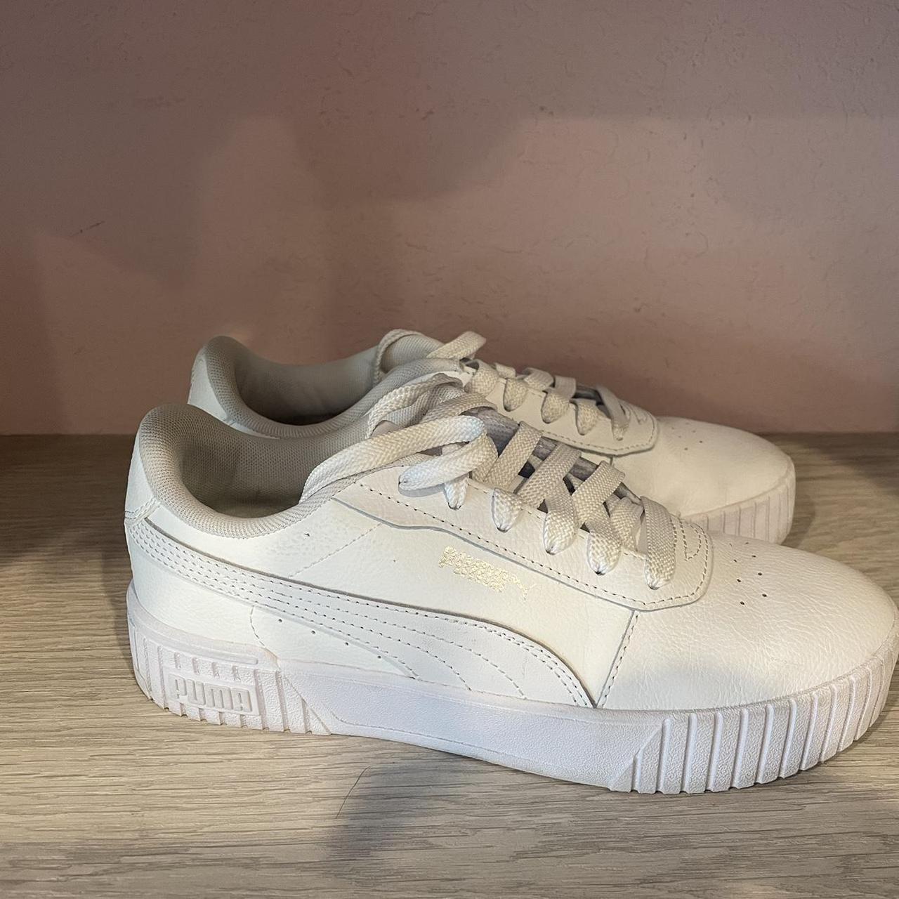 Puma white platform trainers #trainers, size women’s 8 | Depop