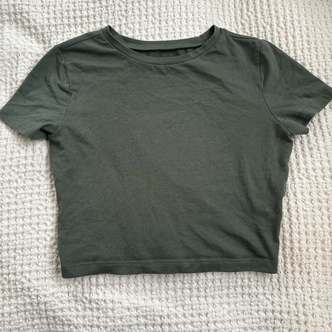 Dark green slim fit crop top #target #slimfit... - Depop
