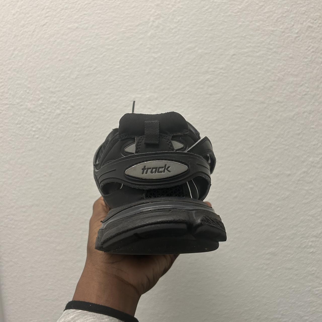 Black and white track trainers #tracktrainers - Depop