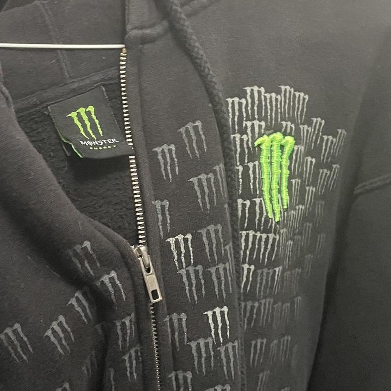 monster energy zip up jacket #y2k #monsterenergy... - Depop
