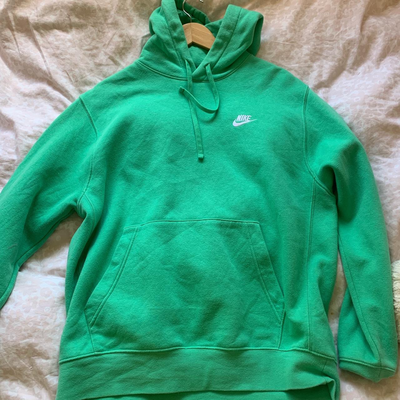 Green Nike hoodie worn a couple of times but in... - Depop