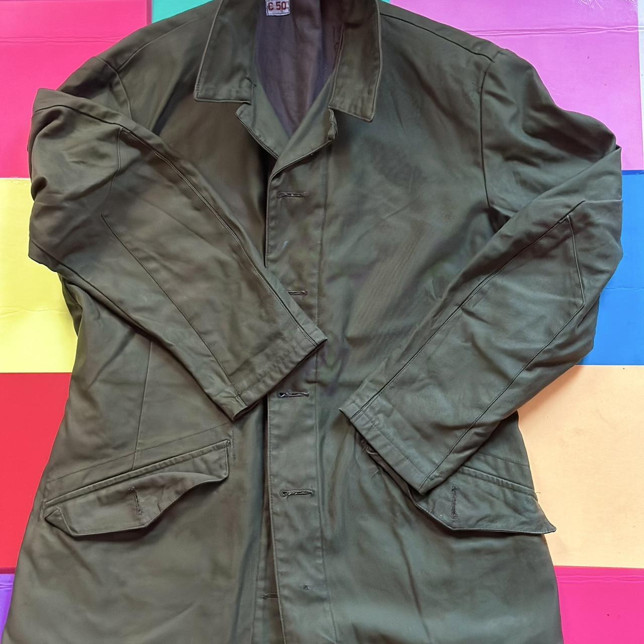 Khaki green Vintage Army utility jacket - Depop