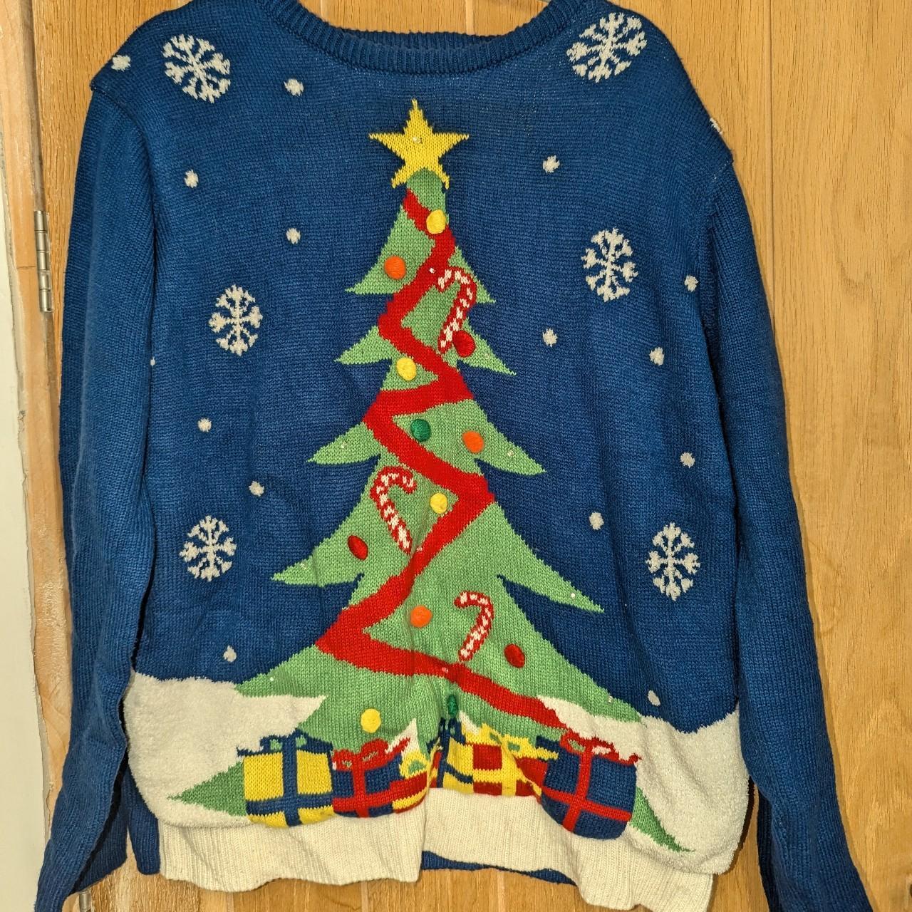 Xmas tree jumper with lights. Super unique and funky... - Depop