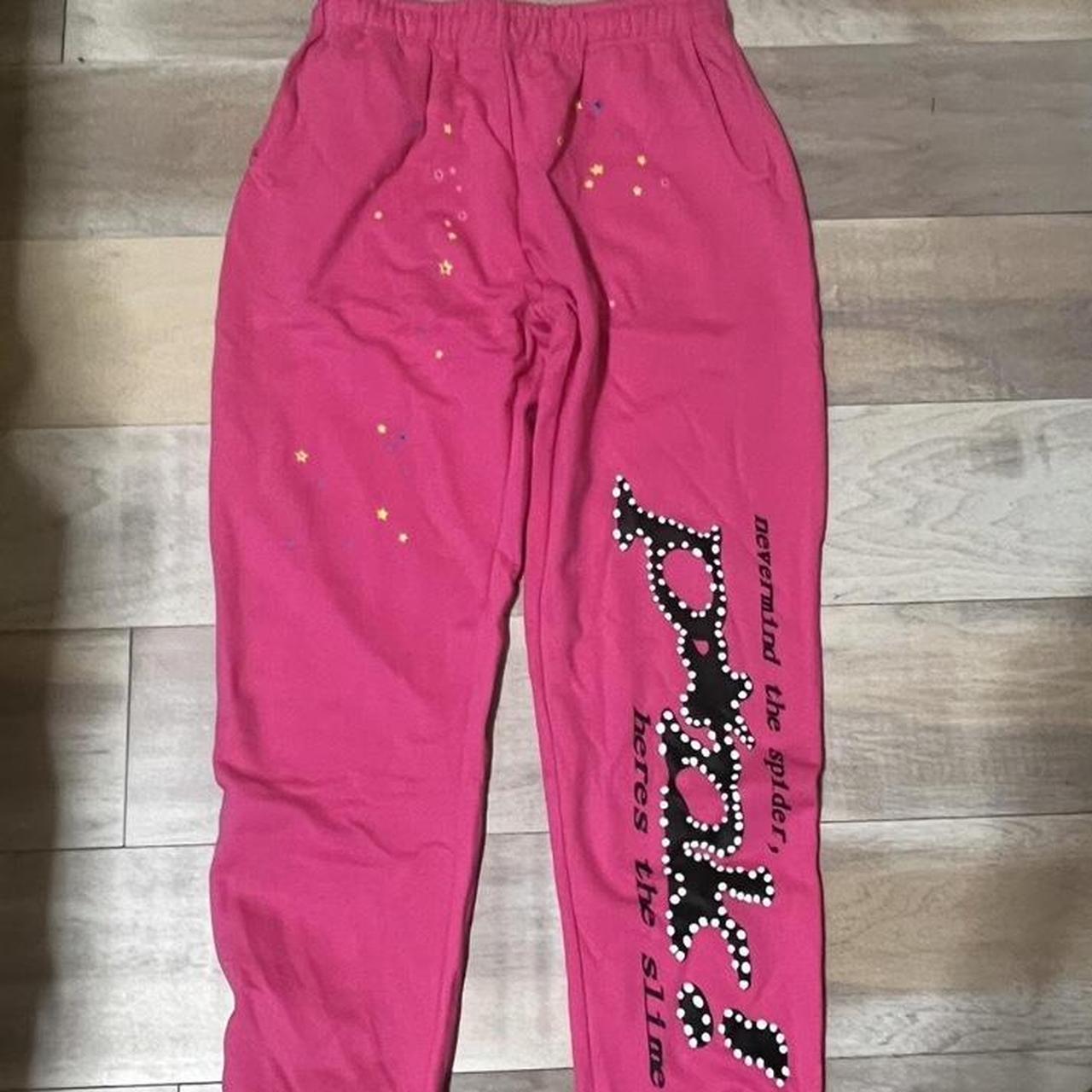 Pink Sp5der sweat pants #new - Depop