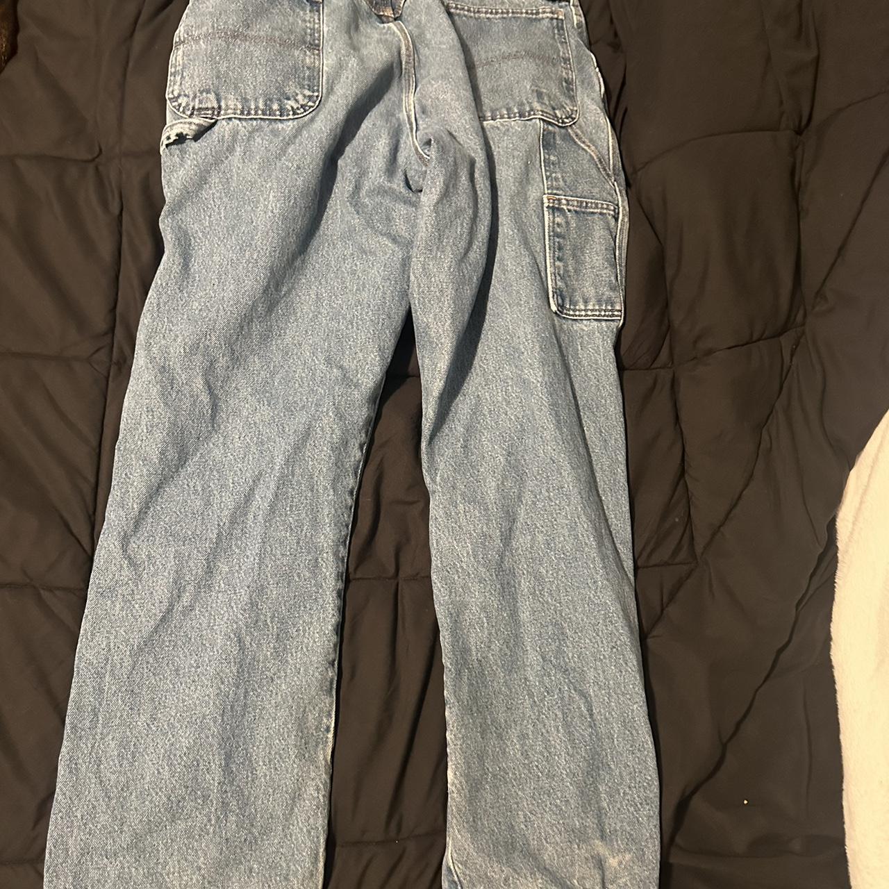 Sick vintage rustler pants super baggy fit heel drag... - Depop